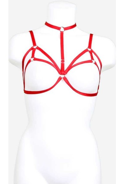 Allegro Detay Şeritli Kırmızı Bralet Aksesuarı