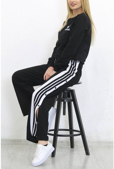 Bkmc Altı Çıtçıtlı Eşofman Takımı Siyah Bkmc Altı Çıtçıtlı Eşofman Takımı Siyah