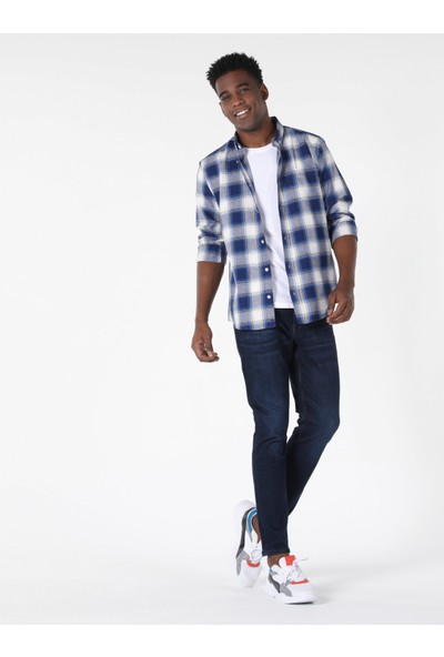 Colin's Lacivert Erkek Gömlek U.kol