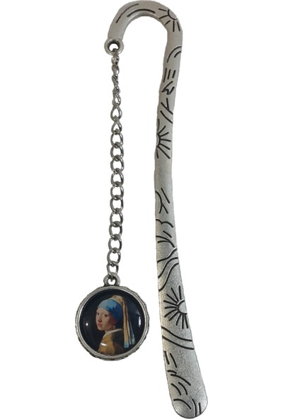 Pivada İnci Küpeli Kız Kitap Ayracı Vermeer Antik Gümüş