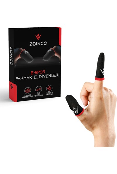 E-Spor Parmak Eldiveni - Pubg Eldiveni - Oyun Eldiveni - Ter Geçirmez (1 Çift - 2 Parmaklık)
