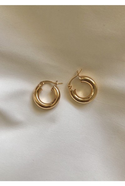 Aurrari Kadın Vintage Altın Kaplama Gold Halka Küpe