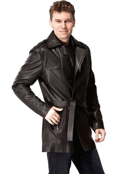 Deriza Bonno Erkek Deri Kaban Kahve