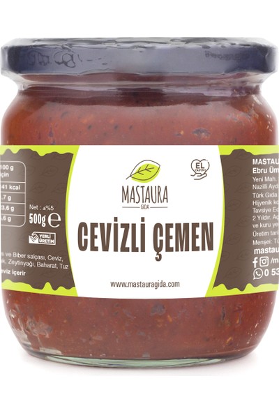 Mastaura Gıda Cevizli Çemen - 500 gr (El Yapımı) Mastaura Gıda Cevizli Çemen - 500 gr (El Yapımı)