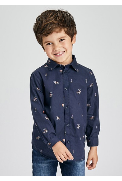 Mayoral Mayoral Dijital Baskılı Erkek Çocuk Slim Fit Gömlek Mayoral Mayoral Dijital Baskılı Erkek Çocuk Slim Fit Gömlek
