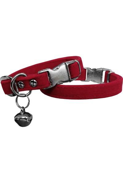 Markapet Kadife Çanlı Kedi Boyun Tasması 20-32 cm Kırmızı Markapet Kadife Çanlı Kedi Boyun Tasması 20-32 cm Kırmızı