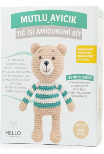 Tuva Mutlu Ayıcık Tığ Işi Amigurumi Kiti