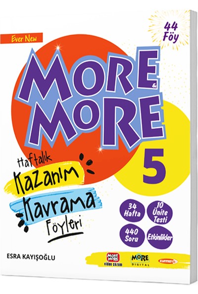 Kurmay Yayınları 5 More&more Haftalık Kazanım Kavrama Föyleri (44 Föy)