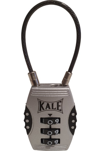 Kale Kilit Şifreli Asma Kilit 3 Basamaklı Şifreleme Gri