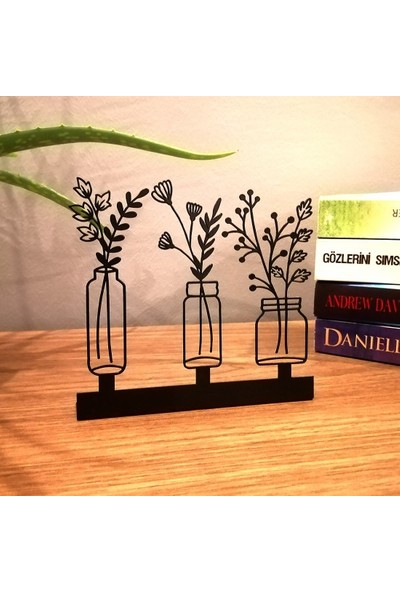 Erva Masaüstü Metal Üçlü Çiçek Obje ERV-OB-011 Erva Masaüstü Metal Üçlü Çiçek Obje ERV-OB-011