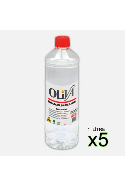 Oliva Home Design Kokusuz Dumansız Bacasız Şömine Yakıtı 5 Litre