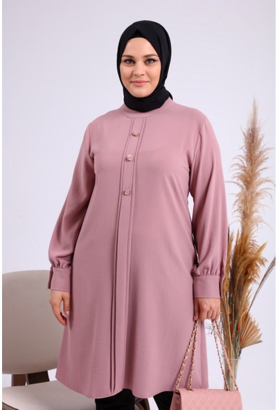 Nesafet 3 Düğme Büyük Beden Tunik Nesafet 3 Düğme Büyük Beden Tunik