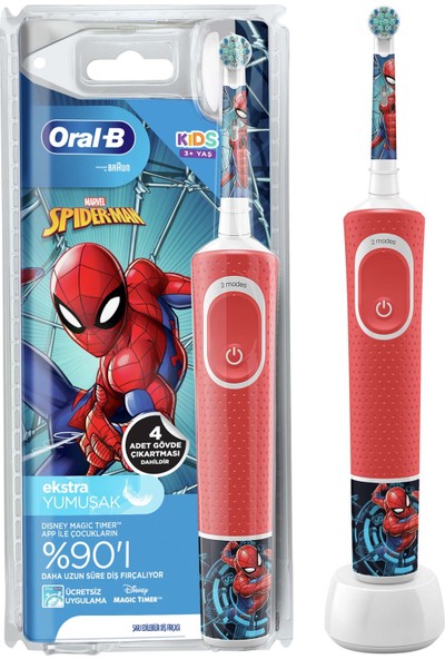 Oral-B D100 Çocuk Şarj Edilebilir Diş Fırçası Spiderman Oral-B D100 Çocuk Şarj Edilebilir Diş Fırçası Spiderman
