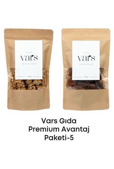 Vars Gıda Premium Avantaj Paketi-5 (Gün Kurusu, İç Ceviz) 500 gr. Vars Gıda Premium Avantaj Paketi-5 (Gün Kurusu, İç Ceviz) 500 gr.