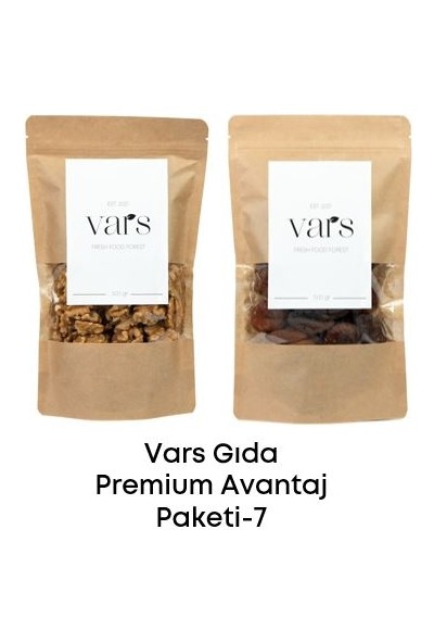 Vars Gıda Premium Avantaj Paketi-7 (Gün Kurusu, İç Ceviz) 1 kg Vars Gıda Premium Avantaj Paketi-7 (Gün Kurusu, İç Ceviz) 1 kg