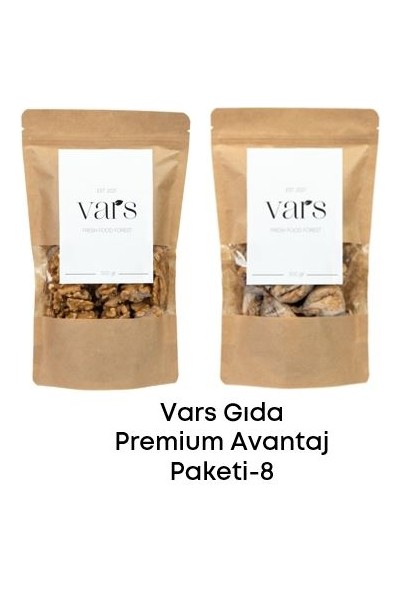 Vars Gıda Premium Avantaj Paketi-8 (Kuru İncir, İç Ceviz) 1 kg Vars Gıda Premium Avantaj Paketi-8 (Kuru İncir, İç Ceviz) 1 kg