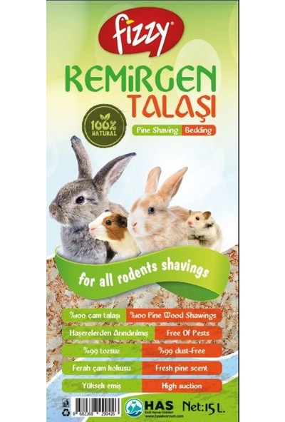 Fizzy Tavşan, Hamster, Ginepig Kemirgen Talaşı 15 Lt x 2 Adet