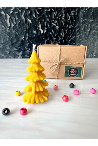 Doğal Petek Balmumu Mum Dökme Çam Ağacı 8.5 cm