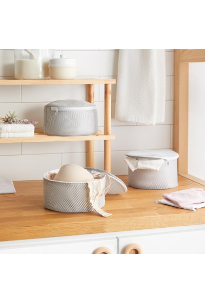 Ocean Home 3'lü Gri Iç Çamaşır Yıkama Filesi