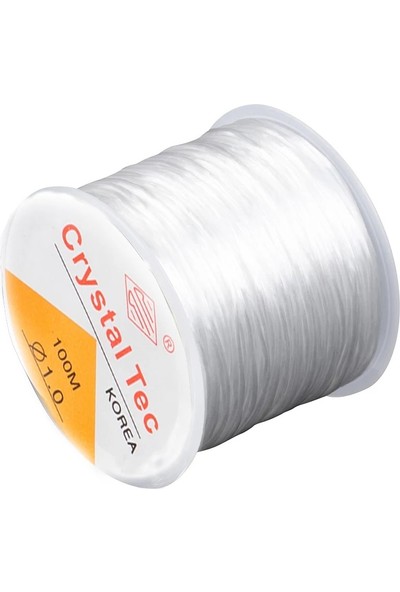 Subu Takı 100 Metre Esnek Misina Şeffaf Misina Silikonlu Misina (1mm Kalınlık)