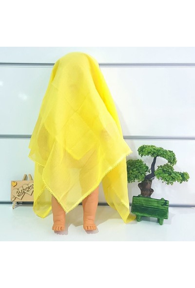 by BebekOdam Işlemeli Bebek Yüz Örtüsü - Sarı by BebekOdam Işlemeli Bebek Yüz Örtüsü - Sarı