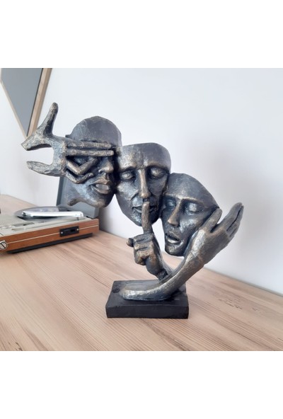 Tasarloxi Görmedim Duymadım Bilmiyorum Polyester Üç Yüzlü Mask