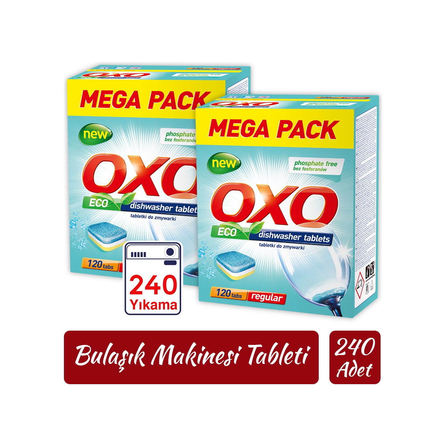 Oxo Bulaşık Makinesi Tableti Mega Paket Deterjan 240 Tablet Fiyatı