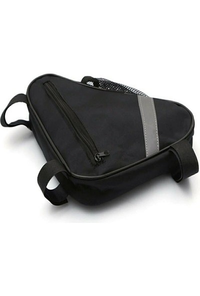 Carneil Bisiklet Çantası Reflektörlü Üçgen Kadro Arası Suluk Hazneli Çanta UCG37