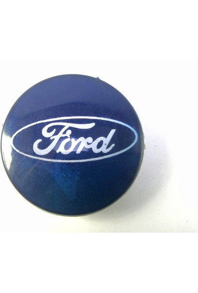 Behin Desing Ford Uyumlu Jant Göbek Arması Mavi (55MM-51MM) (4ADET)