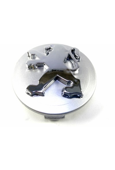 Behin Desing Peugeot Jant Göbek Arması Gri (61MM-55MM) (4ADET)