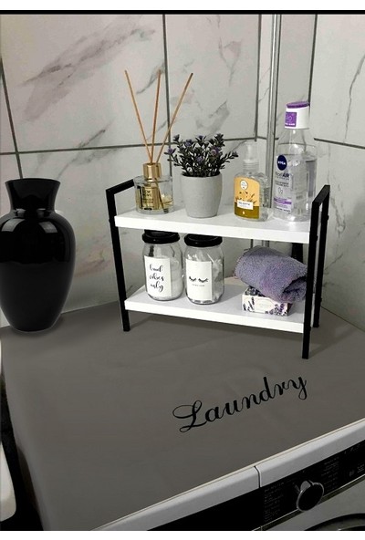 Geddy Modern Nakışlı Çamaşır Makinesi Örtüsü 62 x 100 cm.