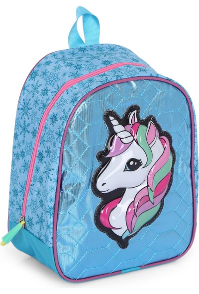 Masho Trend Mavi Parlak Dikişli Unicorn Baskılı Anaokulu Çantası Kreş Çantası Masho Trend Mavi Parlak Dikişli Unicorn Baskılı Anaokulu Çantası Kreş Çantası