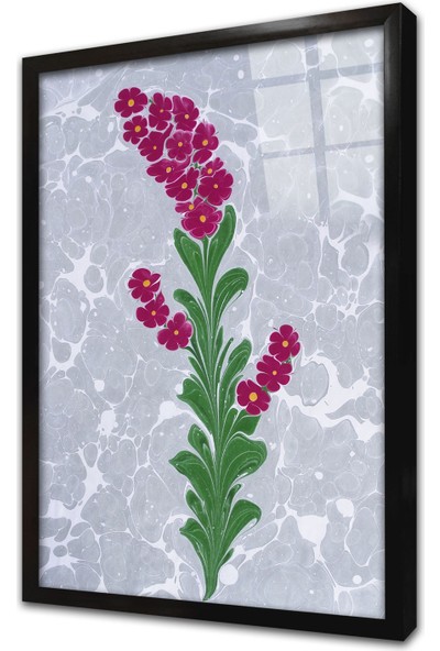 Tablosan Çiçek Çerçeveli Cam Tablo