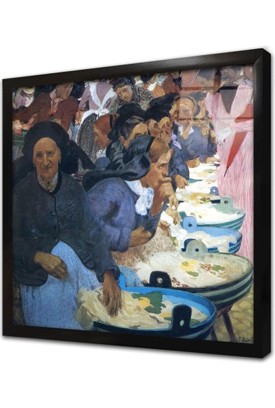 Tablosan Butterbäuerinnen Çerçeveli Cam Tablo