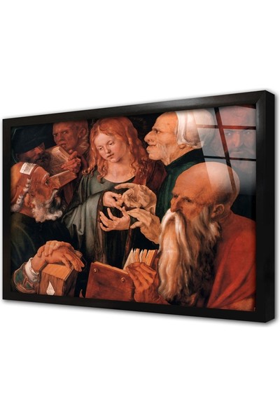 Tablosan Doktorlar Arasında Isa Çerçeveli Cam Tablo