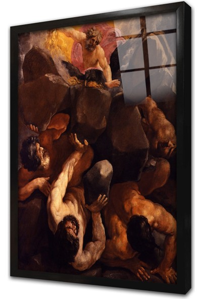 Tablosan Fall Of The Titans Çerçeveli Cam Tablo Tablosan Fall Of The Titans Çerçeveli Cam Tablo