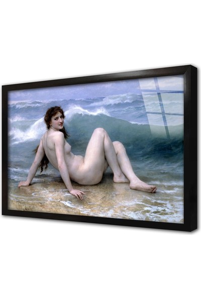 Tablosan La Vague Çerçeveli Cam Tablo