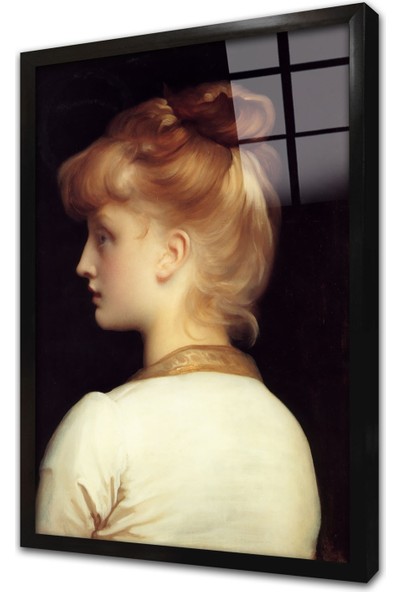 Tablosan Leighton Kızı Çerçeveli Cam Tablo Tablosan Leighton Kızı Çerçeveli Cam Tablo