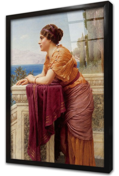 Tablosan Kadın Çerçeveli Cam Tablo