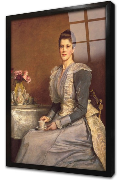 Tablosan Kadın Çerçeveli Cam Tablo