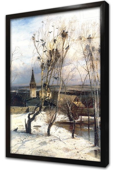 Tablosan Karlar Altında Kalış Camii Çerçeveli Cam Tablo Tablosan Karlar Altında Kalış Camii Çerçeveli Cam Tablo