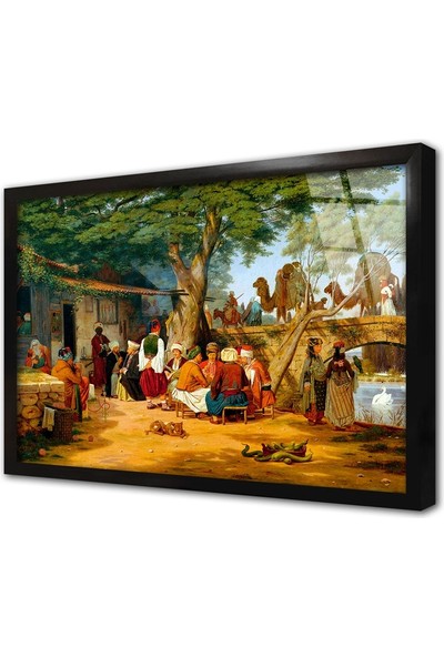 Tablosan Smyrna Yakınlarındaki Kamp Çerçeveli Cam Tablo