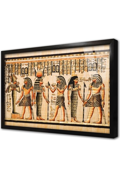 Tablosan Papirüs Mısır Dönemi Çerçeveli Cam Tablo