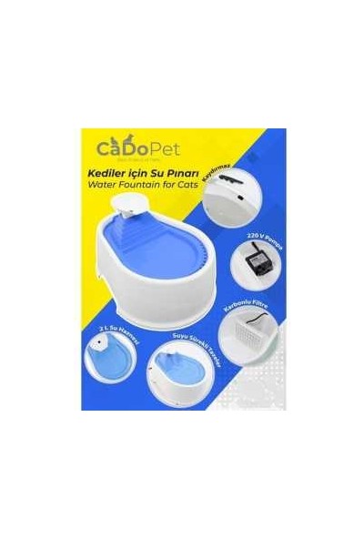 Cado Pet Su Pınarı 23*30*11 cm 220 Volt 3 W