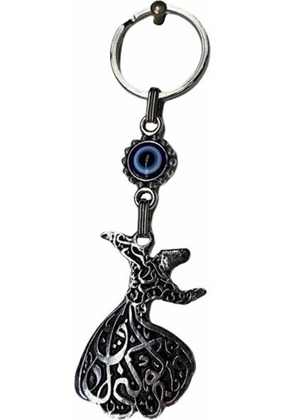 Mutlu Mikrop Nazar Boncuğu Detaylı Mevlana Anahtarlık