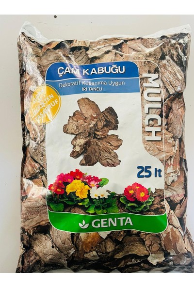 Genta Çam Kabuğu Mulc Iri Taneli 25 Lt