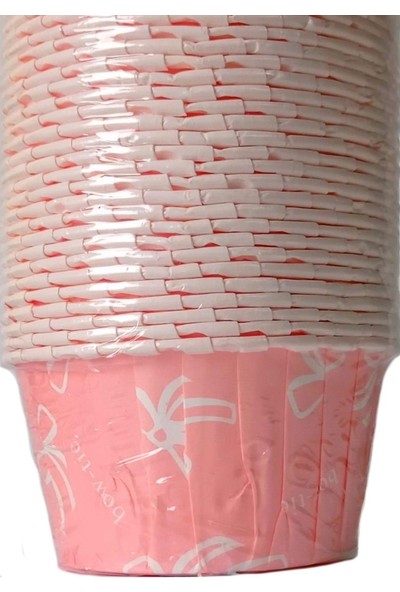 Pastaland Cupcake Muffin Suffle Kek Kapsülü Pembe Kurdela Desenli Pastaland Cupcake Muffin Suffle Kek Kapsülü Pembe Kurdela Desenli