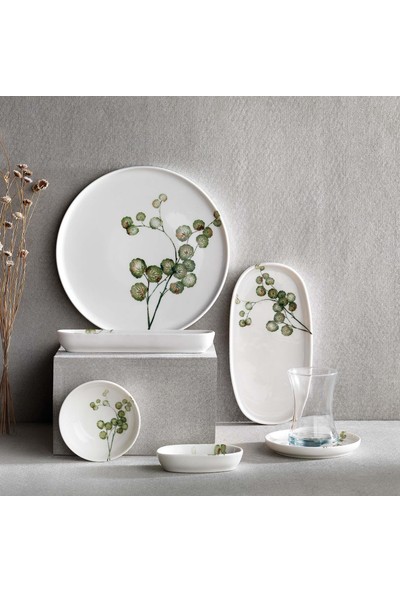 Schafer Okaliptüs Kahvaltı Takımı-32 Prç.-Beyaz