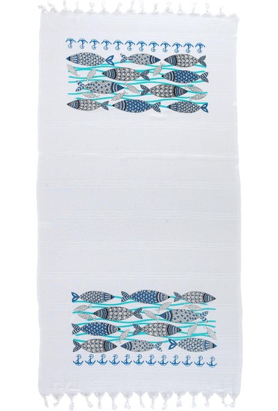 Homedius Plaj Havlusu Bambu Balık Desenli Homedius Plaj Havlusu Bambu Balık Desenli