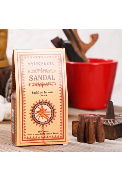 Ayurvedic Incense Ayurvedic Sandal Backflow Geri Akışlı Tütsü Ayurvedic Incense Ayurvedic Sandal Backflow Geri Akışlı Tütsü